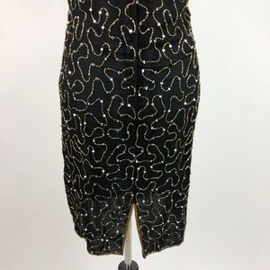 JMD | Dresses | Jmd New York Hand Made Sequin Dress Black Gold | Poshmark